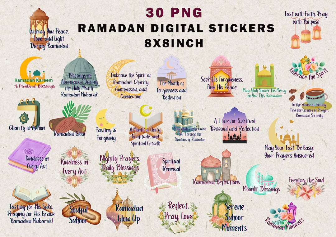 Islamic Digital Planner Sticker | Ramadan | Ramadan Stickers | Digital ...