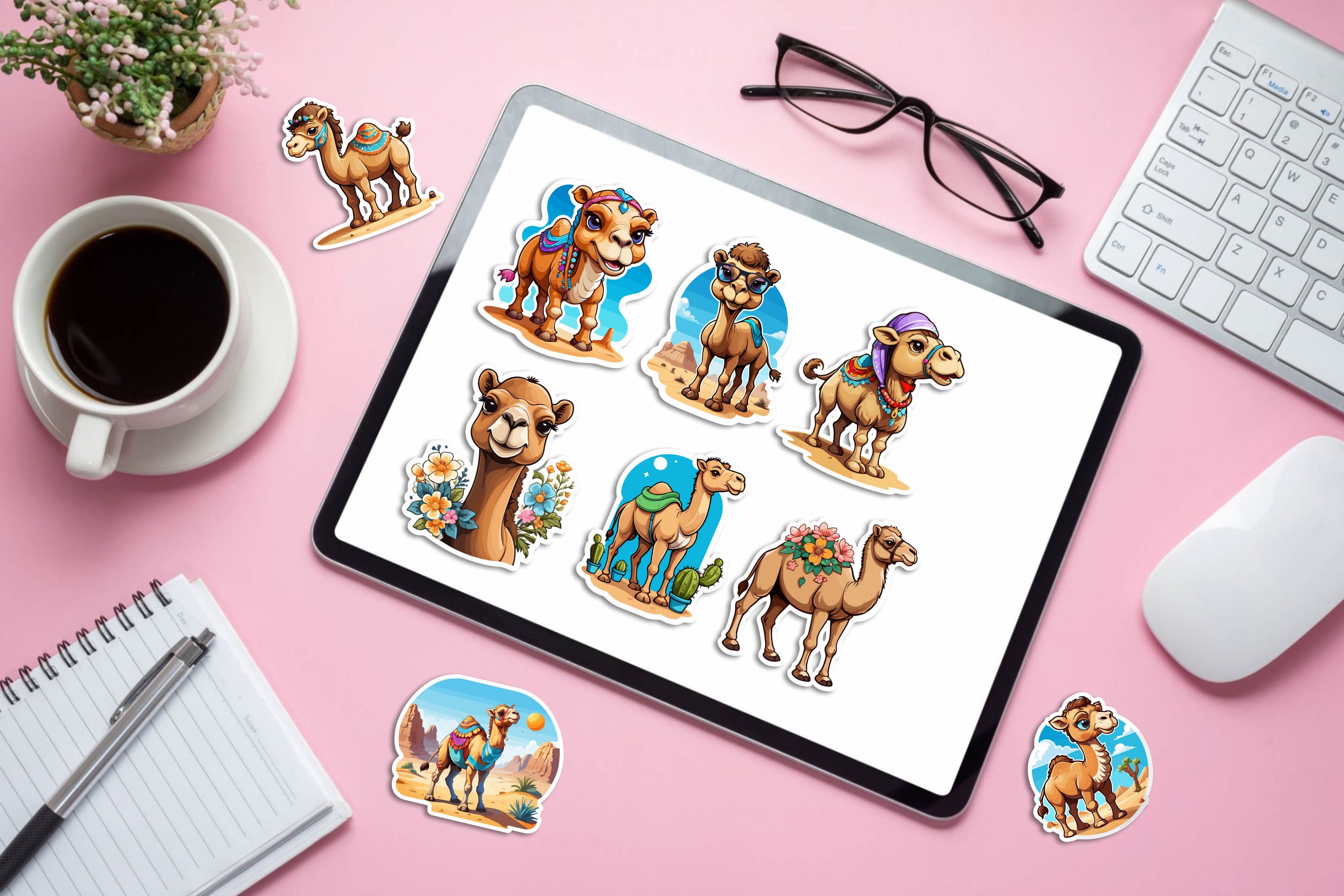 Camel | Cute Camel Digital Stickers | Digital File | Funny Camel ...