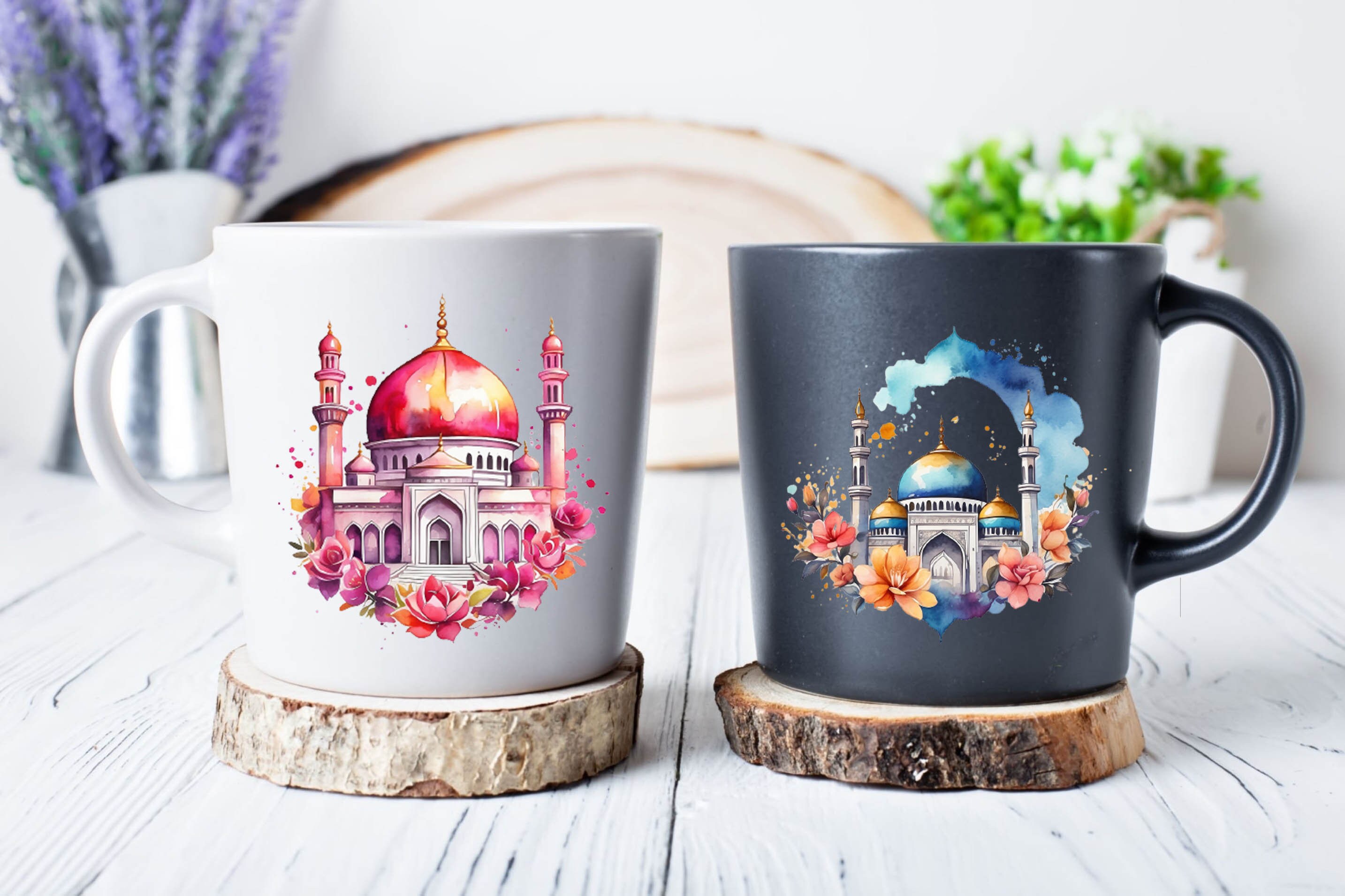 Watercolor Mosque | SVG Digital | Masjid Illustrations | Beautiful ...