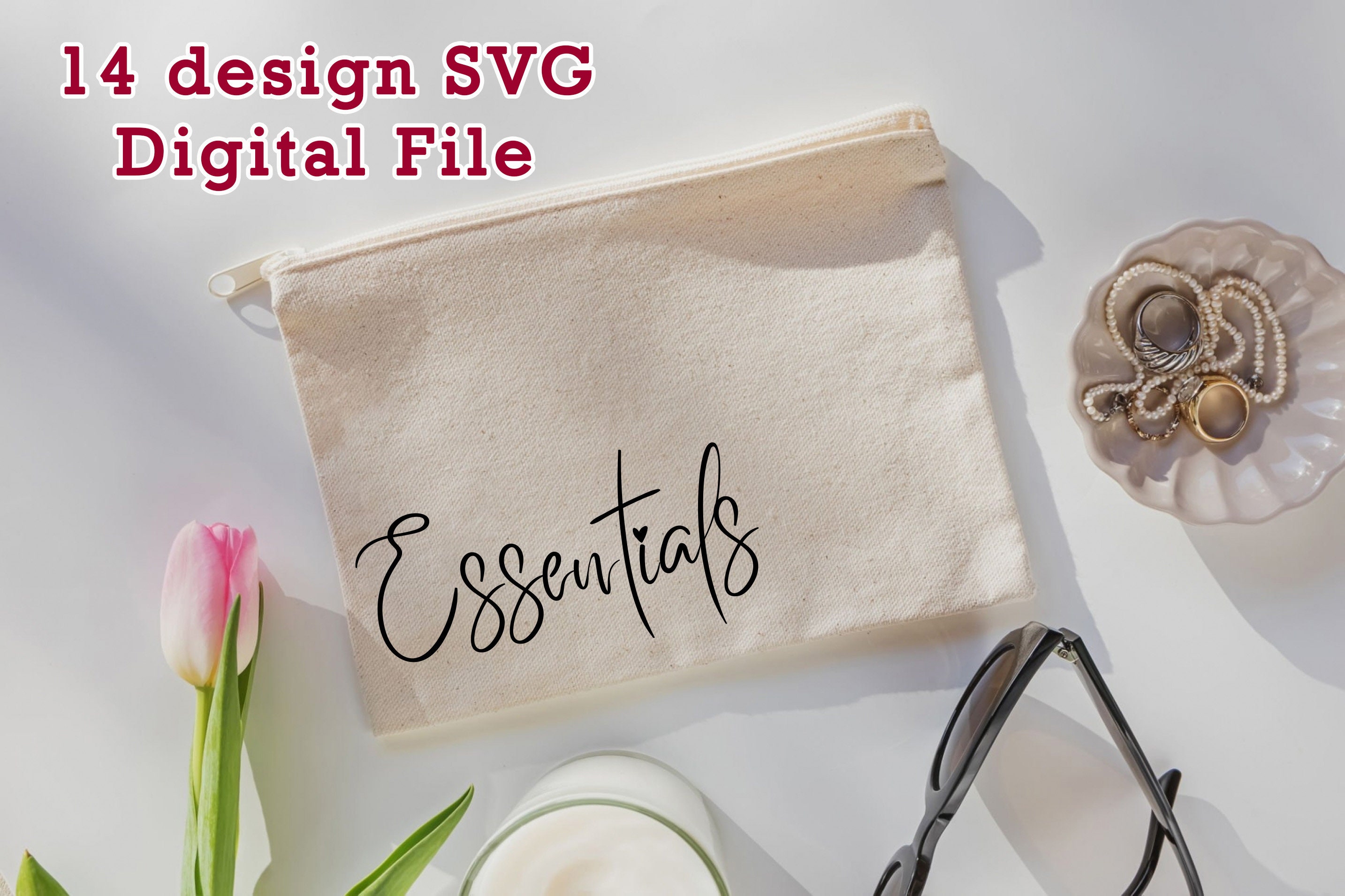 Makeup Bag Design | Bag SVG | Cosmetic Bag SVG | Makeup Saying Design ...