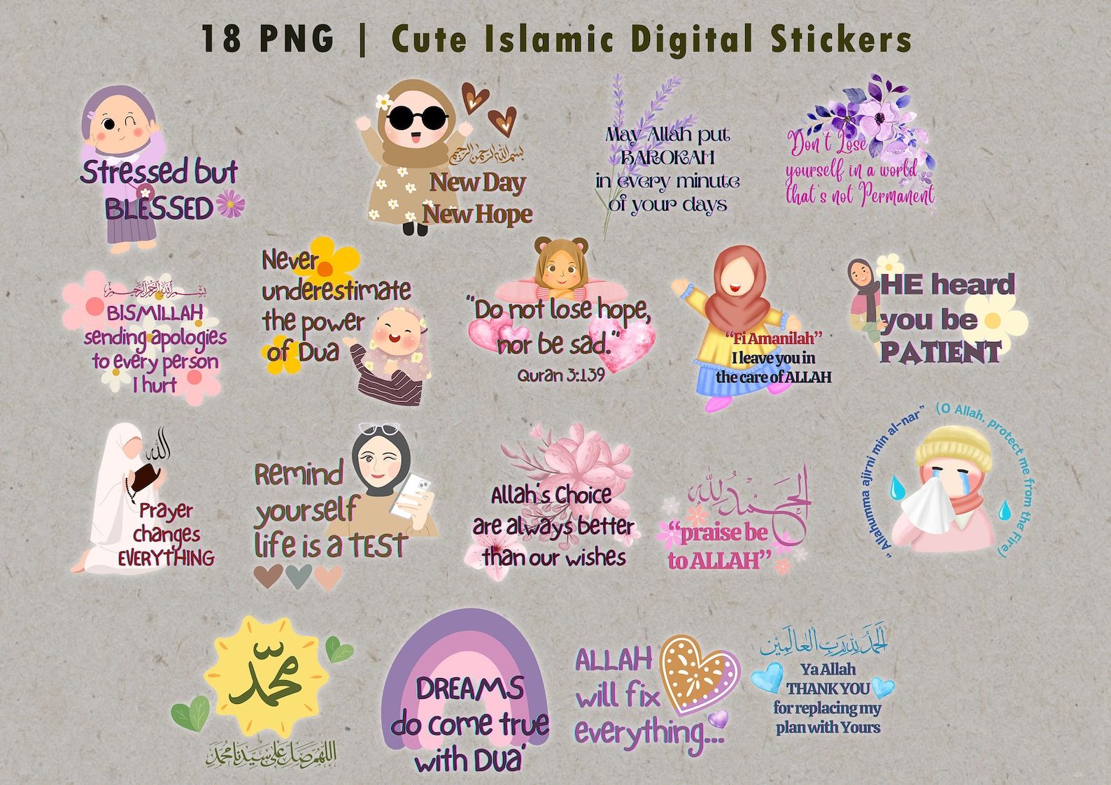Islamic Digital Planner Sticker | Cute Islamic Digital Download ...