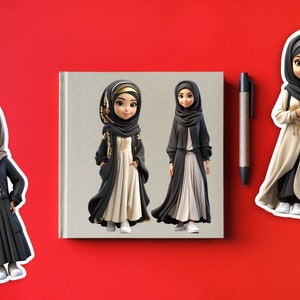 Muslim Hijabi Girl | Islamic Digital Planner Sticker | Cute Kids ...