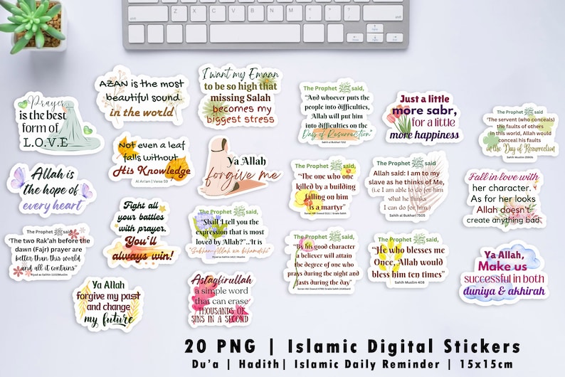Islamic Digital Planner Sticker | Hadith Daily Reminder PNG | Digital ...