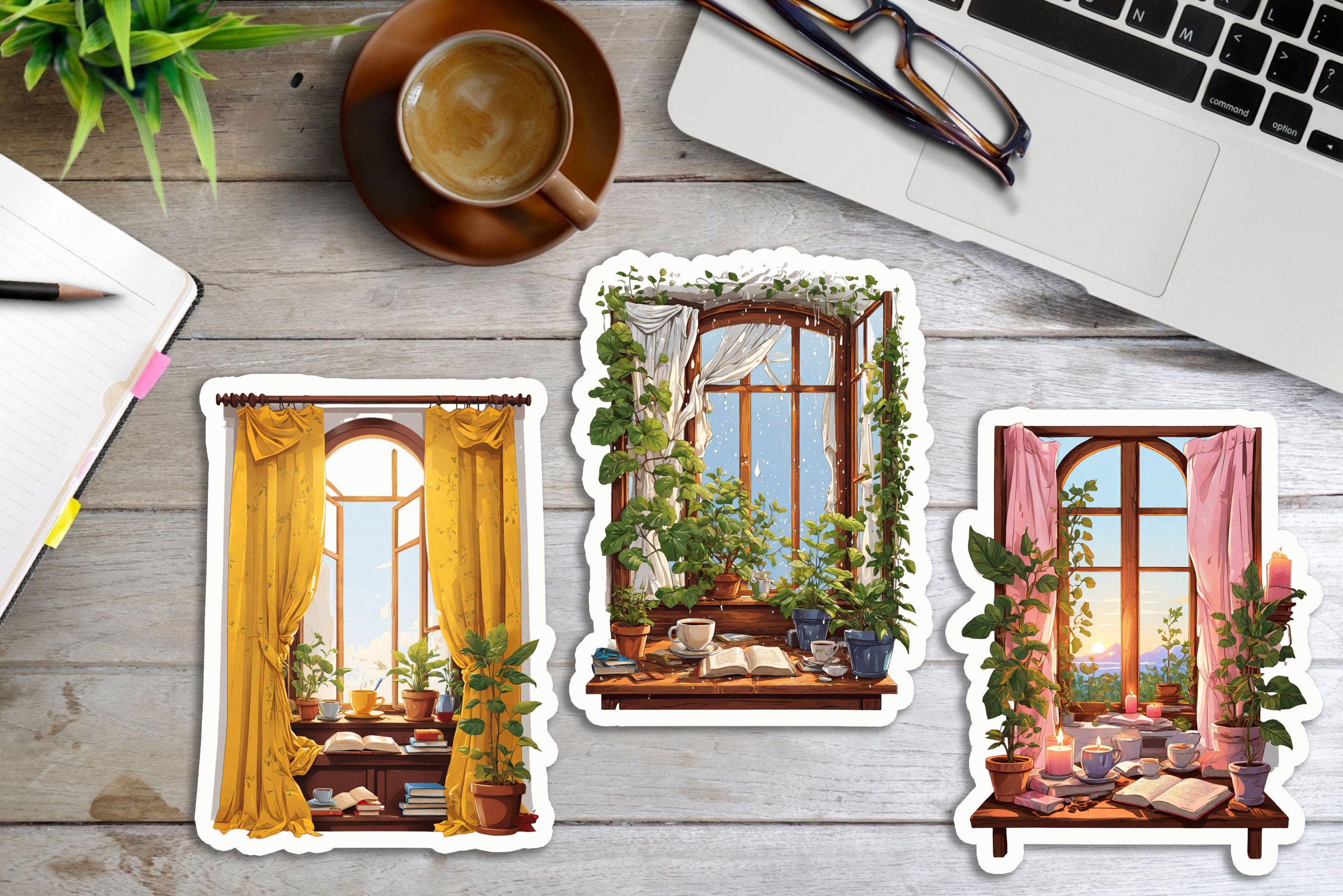 Window Botanical Rustic Window Plant on Windows Wooden Windows Vintage ...