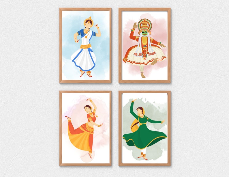 Indian Dance Art | Kathak, Bharathanatyam, Odissi, Kathakali - Etsy