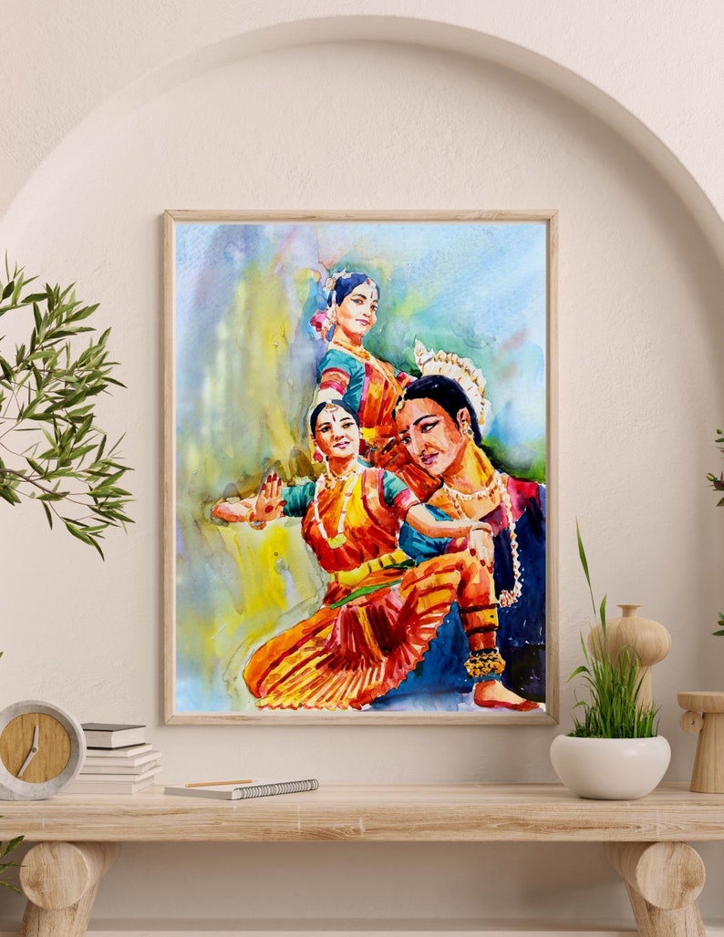 Indian Dance Watercolor Art | South Indian Dance Art | Desi Art ...