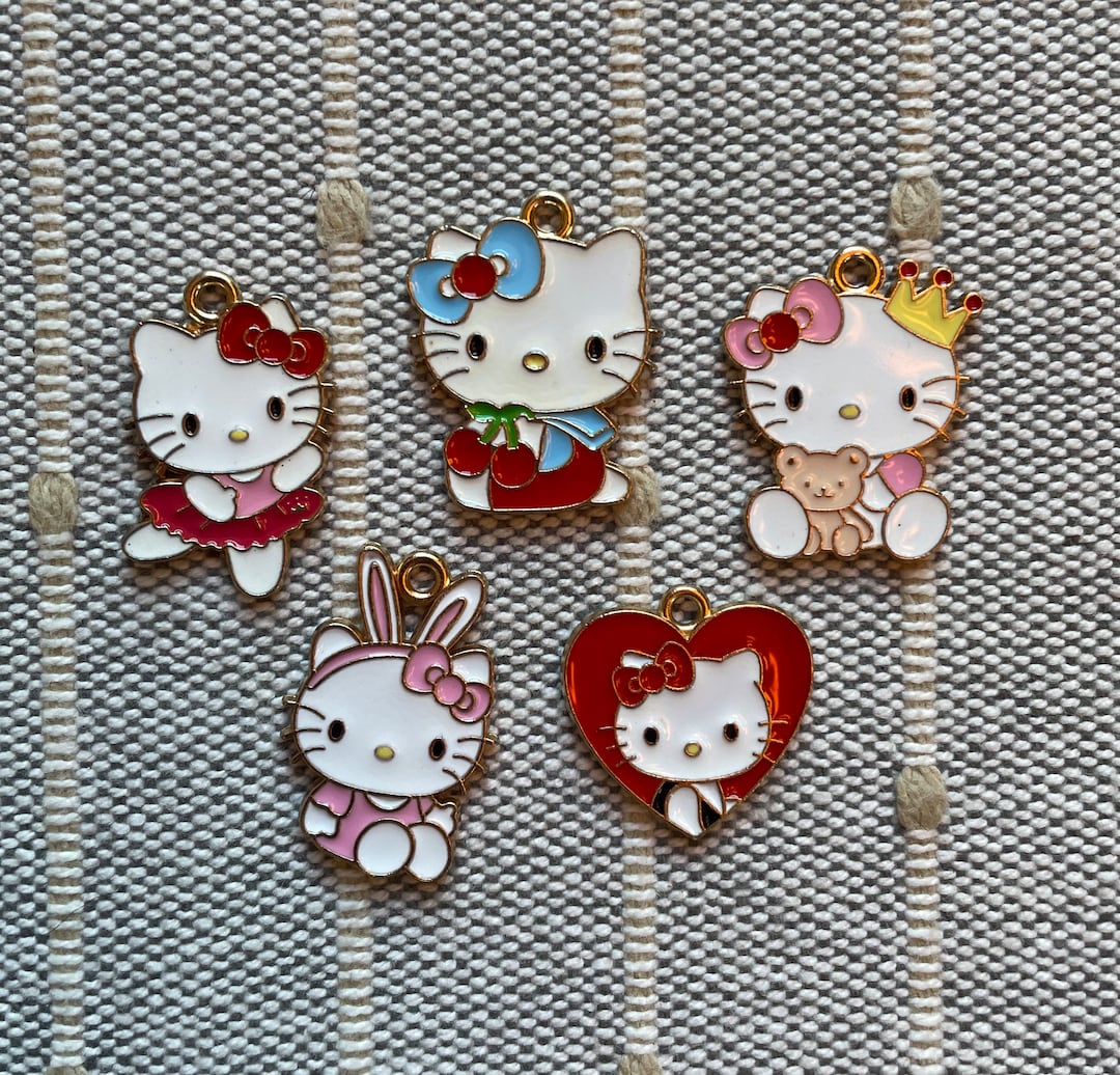 Hello Kitty Heart Cute Charm 5 Piece Set - Etsy