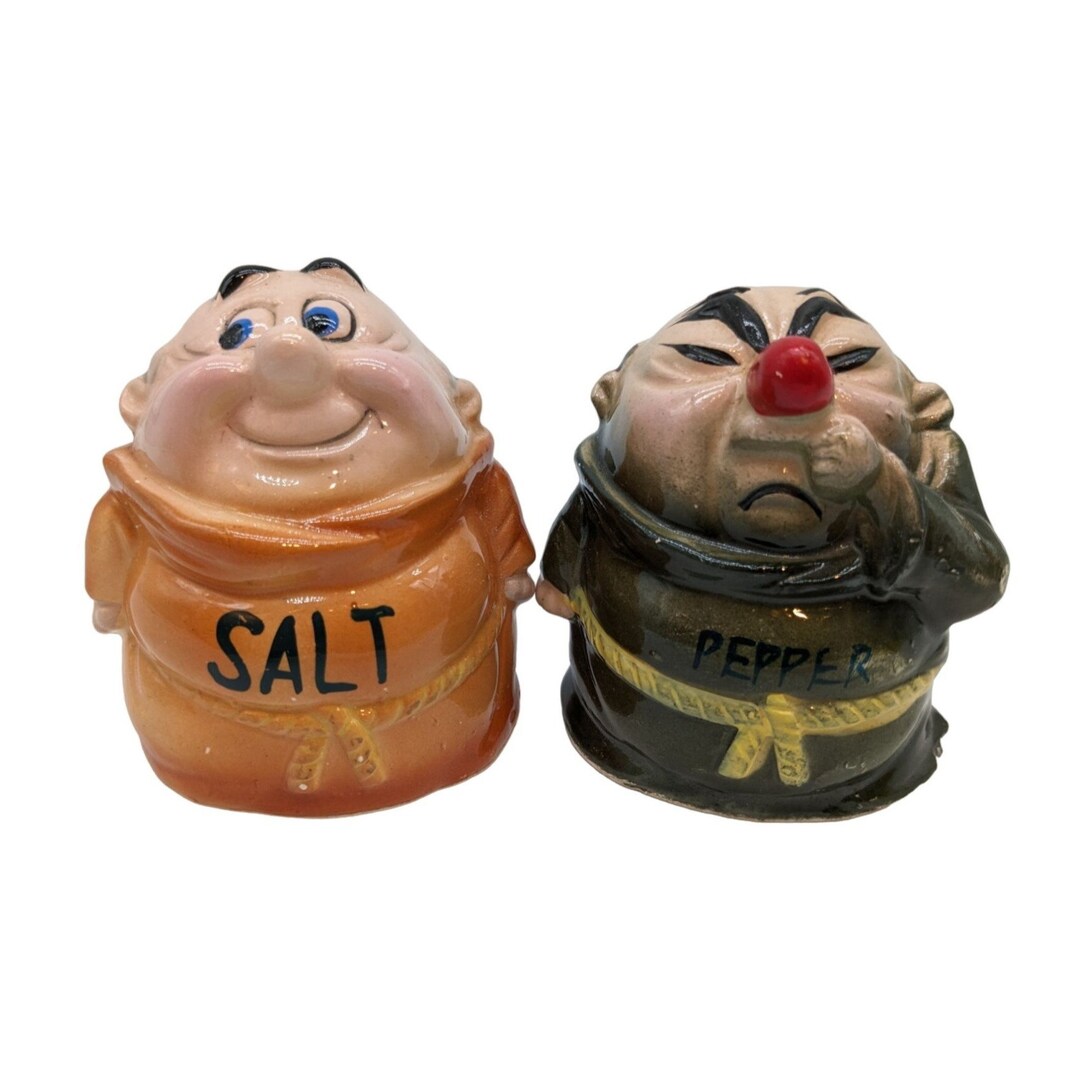 Monk Salt and Pepper Shakers 1960s Kreiss Vintage - Etsy
