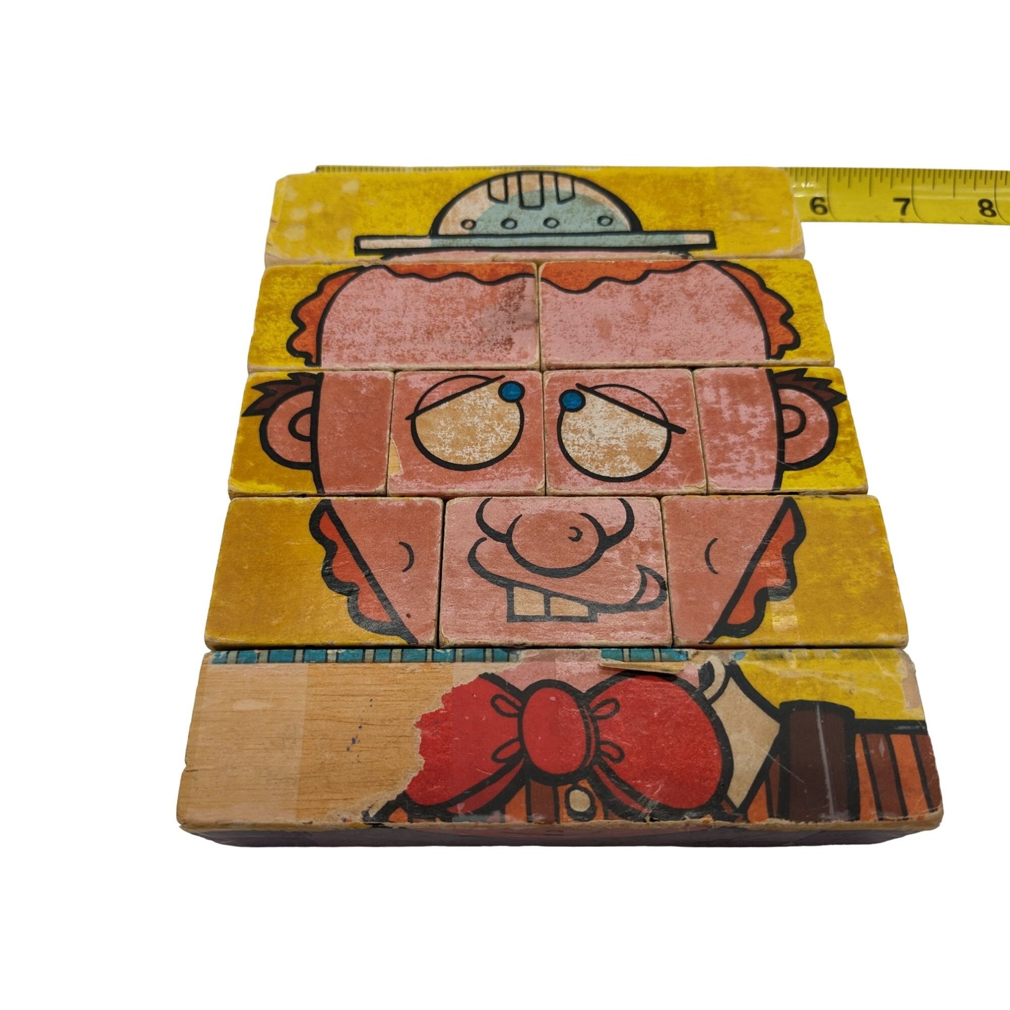 Wooden Blocks Changeable Charlie Great for Children Hats Ears Eyes Nose ...