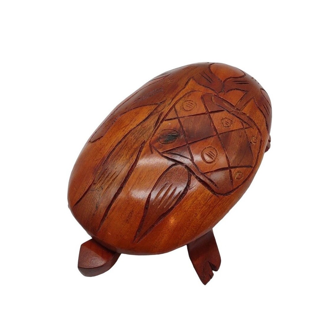 Tortoise Wood Removable Shell Storage Hand Carved 12.5 Inches - Etsy