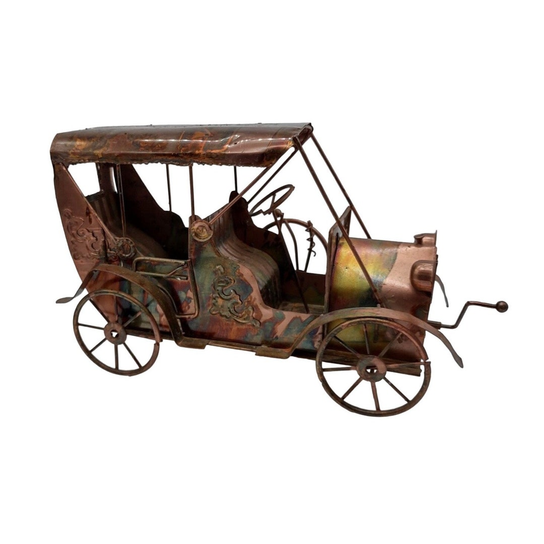 Copper Tin Music Box Rolls Royce Plays Well 12 by 7.5 Inches - Etsy