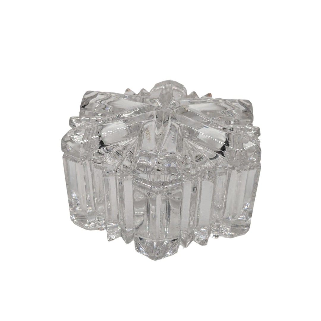 Trinket Candy Box Glass Starfire Pattern by Mikasa Discontinued 2003 - Etsy