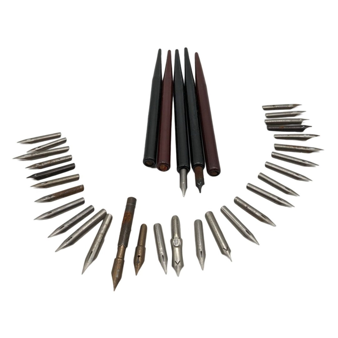Nib Holder Set of Five With 29 Nibs of Various Brands and Types - Etsy