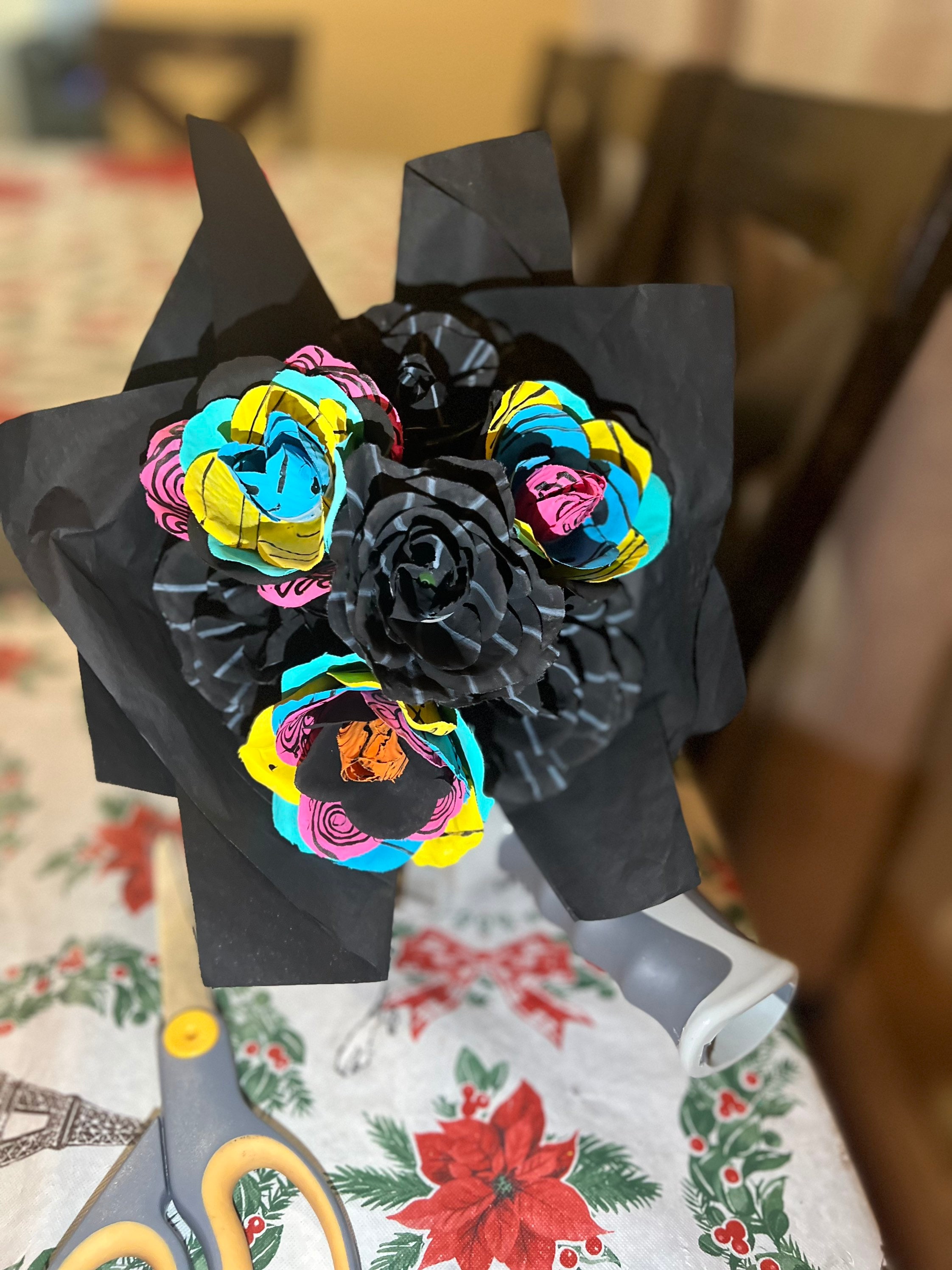 The Nightmare Before Christmas Themed Rose Bouquets - Etsy