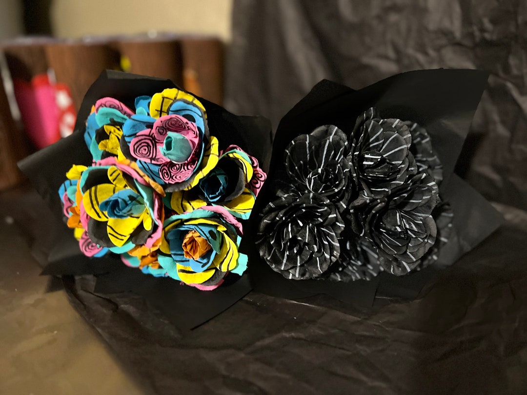 The Nightmare Before Christmas Themed Rose Bouquets - Etsy