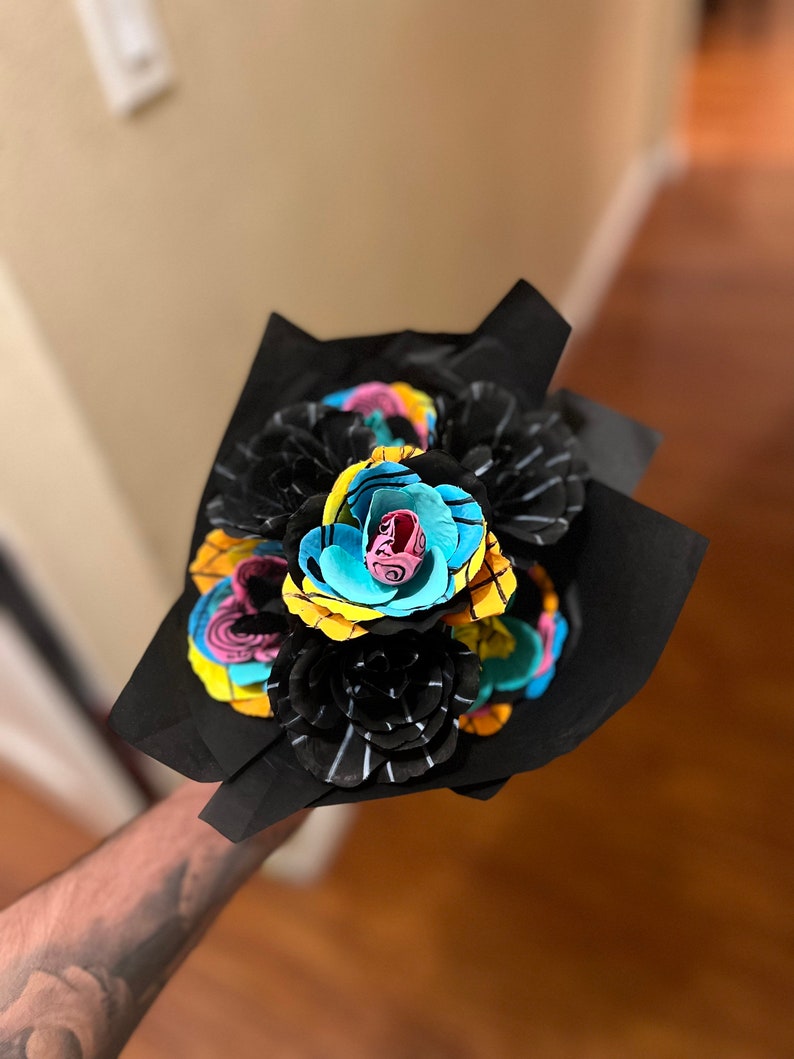 The Nightmare Before Christmas Themed Rose Bouquets - Etsy