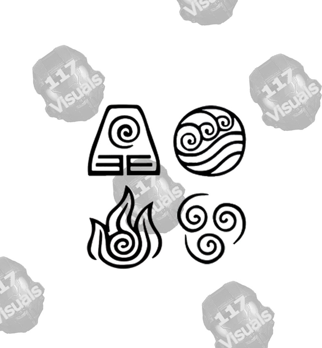 Avatar Elements Vinyl Decal Sticker Pack: Laptop, Car, Tumbler - Etsy