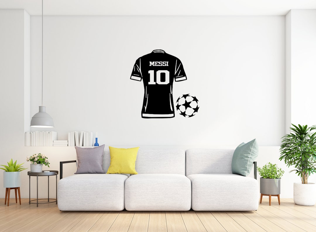 Custom Soccer Fan Jersey Vinyl Wall Decals Peel and Stick Sports Fan ...