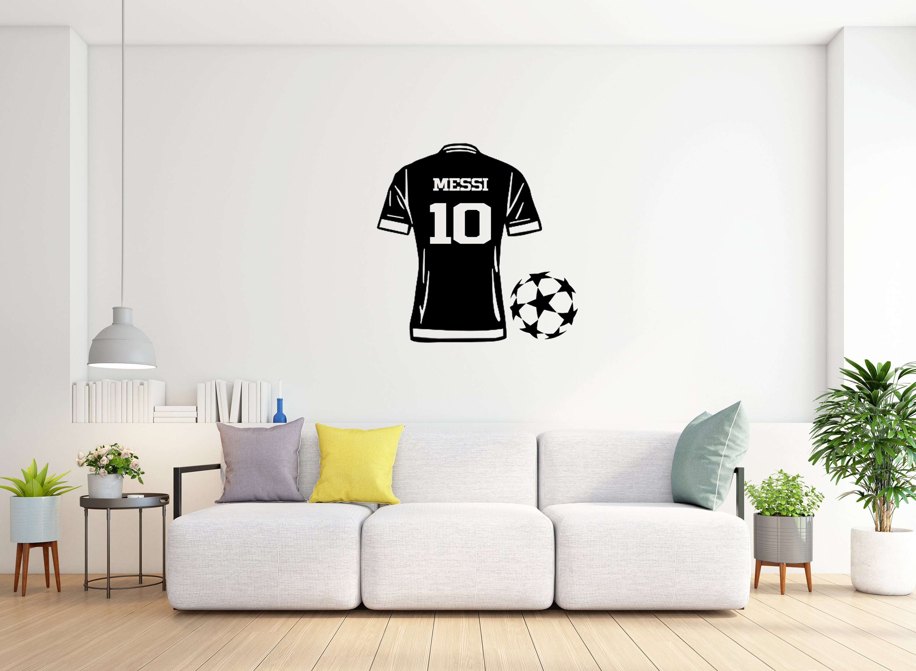 Custom Soccer Fan Jersey Vinyl Wall Decals Peel and Stick Sports Fan ...