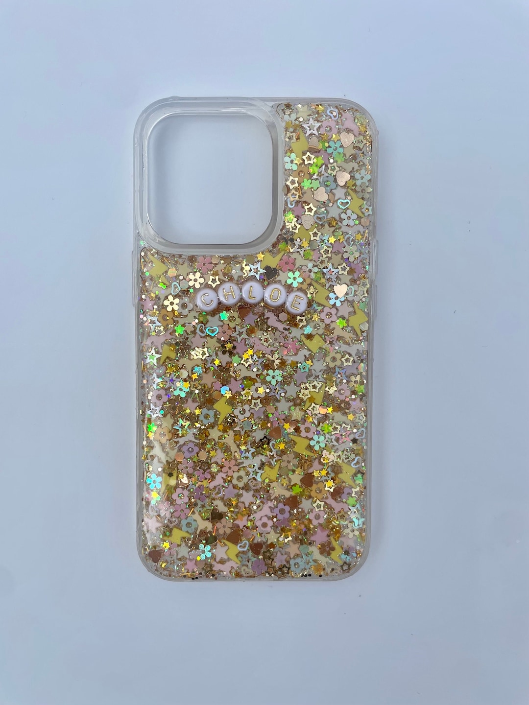 Gold Sparkle iPhone or Android Case, Custom, Glittery iPhone Case, Gold ...