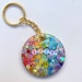 Rainbow Glitter Resin Keychain: Personalized Name Charm - Etsy
