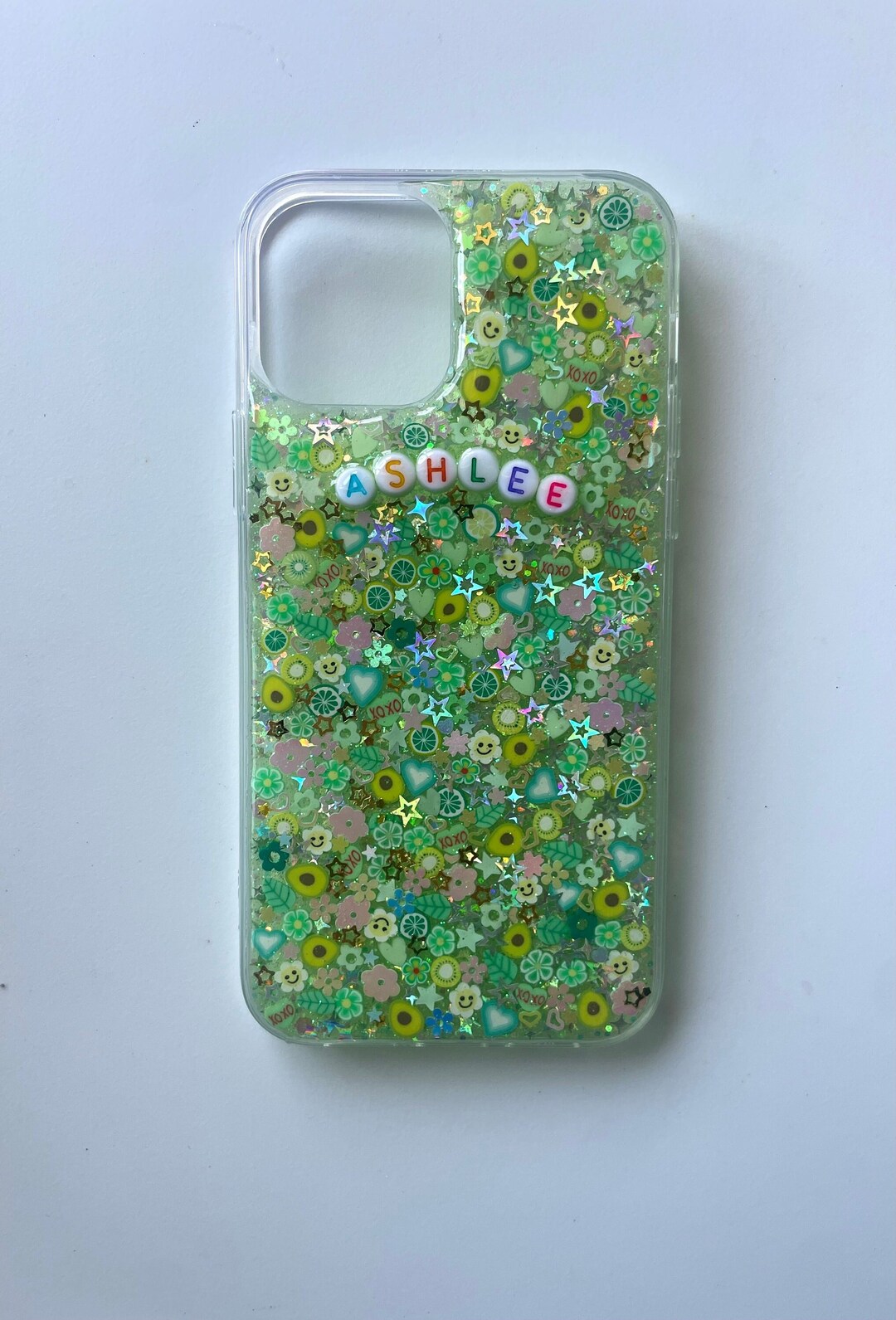Green Sparkle Resin iPhone or Android Case, Custom, Sparkly iPhone Case ...
