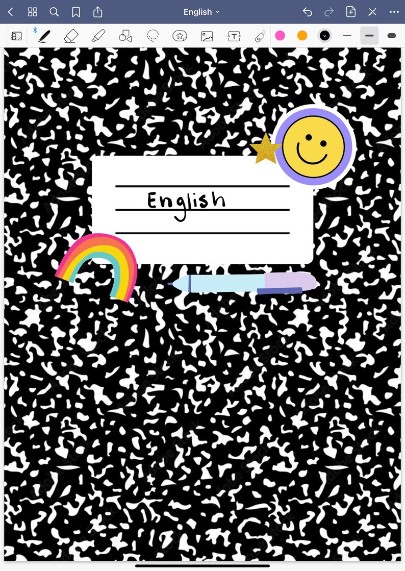 Composition Goodnotes Planner Cover - Etsy