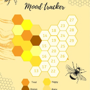 Honey Bee Mood Tracker - Etsy