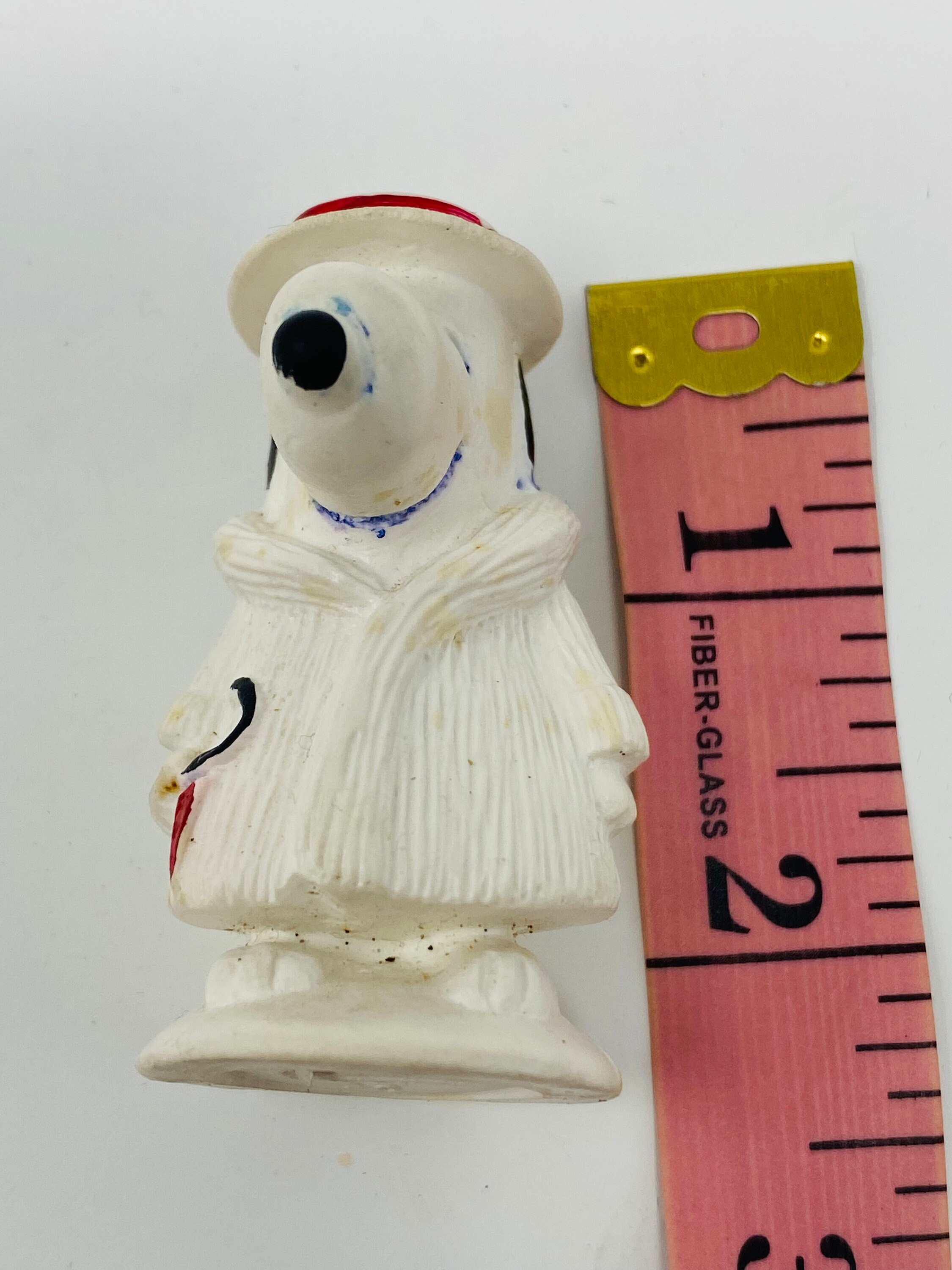 Snoopy in Fur Coat With Cane Rubber Figure From 1965 by United Feature ...