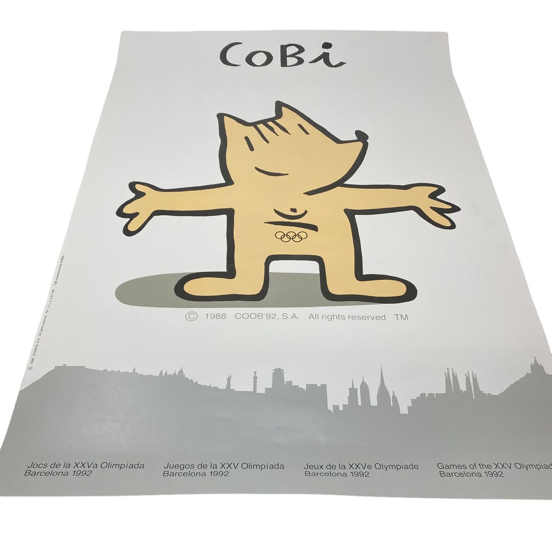 1992 Barcelona Olympics Poster of Cobi Mascot by Javier Mariscal ...