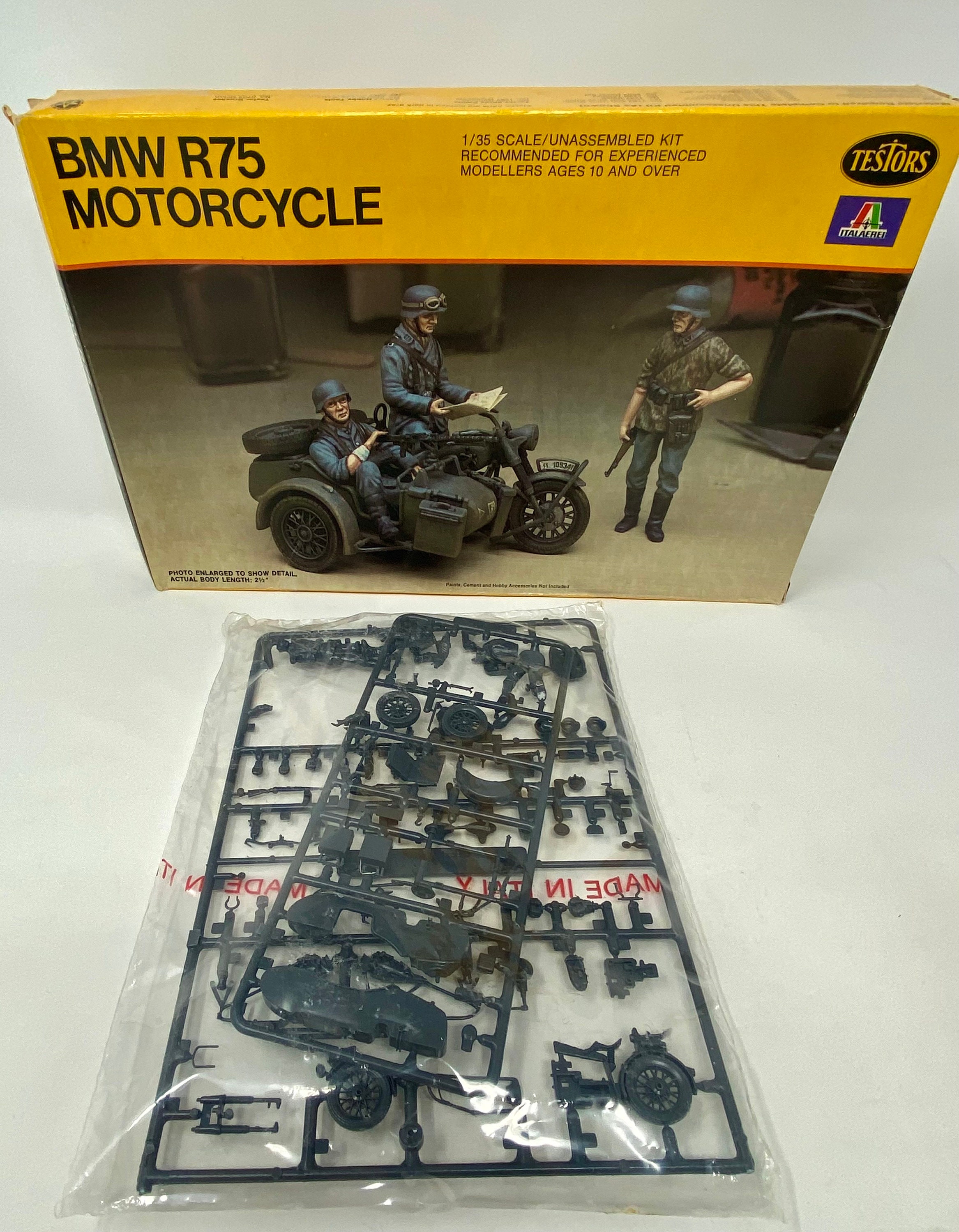 BMW R75 Motorcycle Italaerei Testors Model Kit 825 1/35 - Etsy