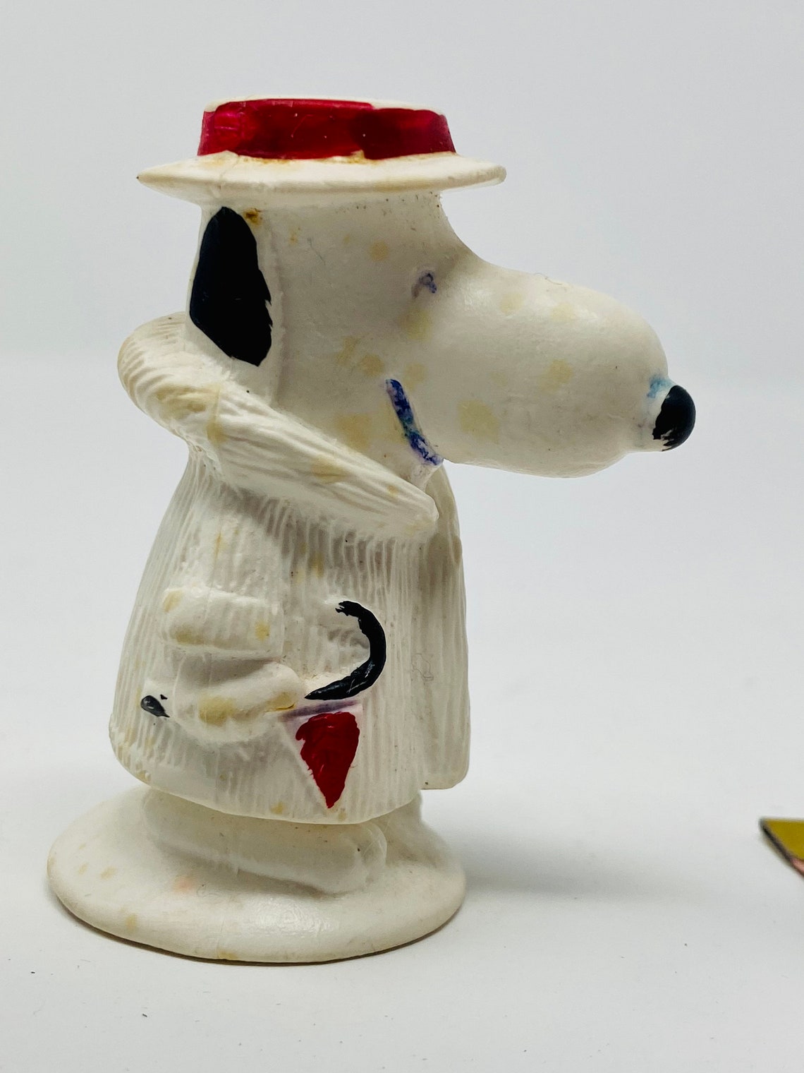 Snoopy in Fur Coat With Cane Rubber Figure From 1965 by United Feature ...