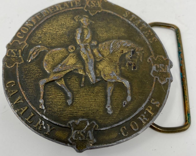 1970’s CSA Confederate Cavalry Belt Buckle - Etsy