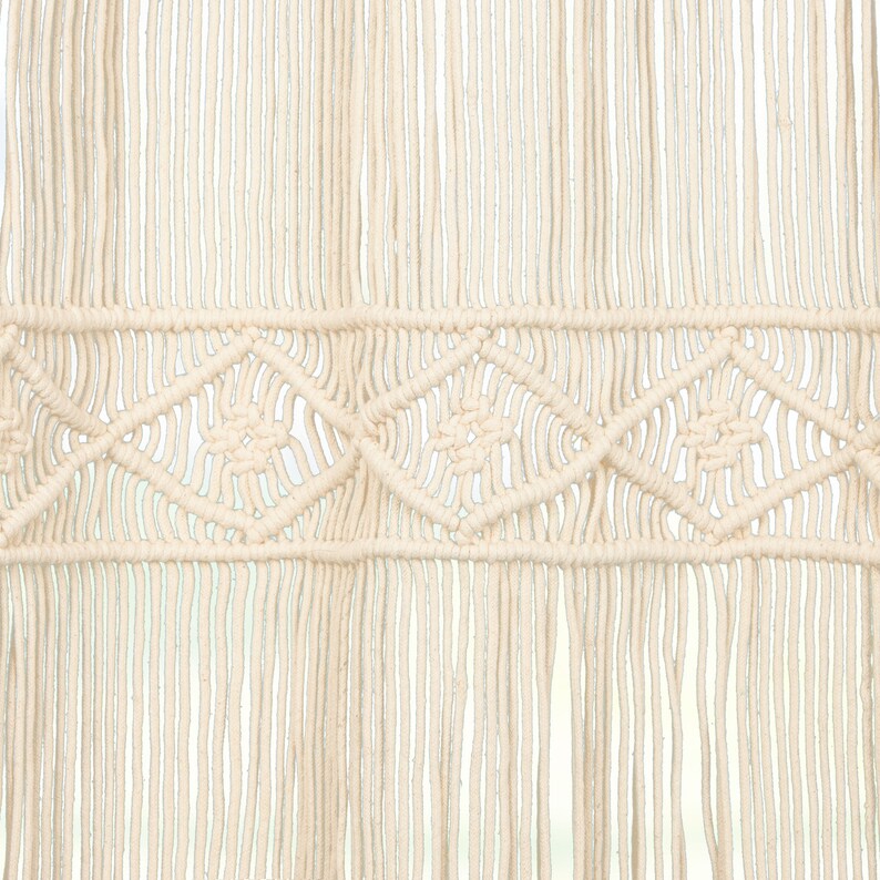 Moonbae Macrame Aztec Curtain Panels Set of 2 in Ivory Each - Etsy