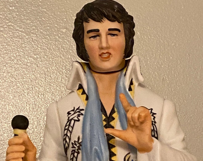 Vintage 1977 Elvis Presley Musical Statue, Mccormick Straight Bourbon ...