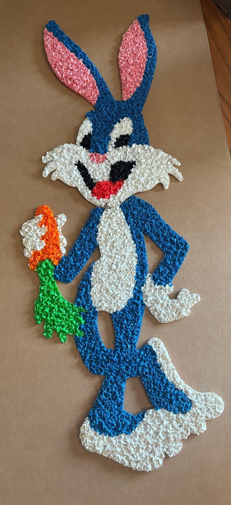 VTG 1970s Lg Warner Bros Looney Tunes 2 Piece Bugs Bunny Melted Plastic ...