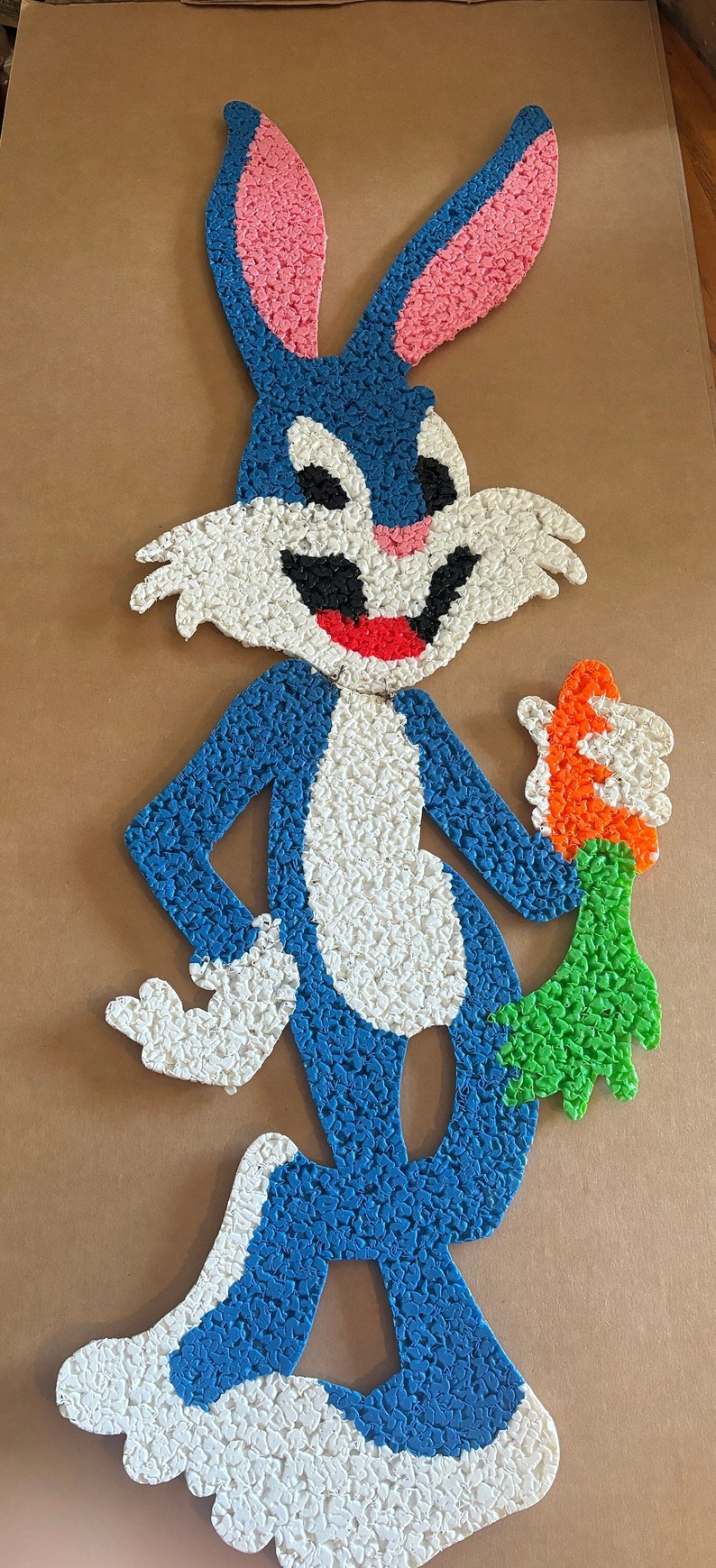VTG 1970s Lg Warner Bros Looney Tunes 2 Piece Bugs Bunny Melted Plastic ...