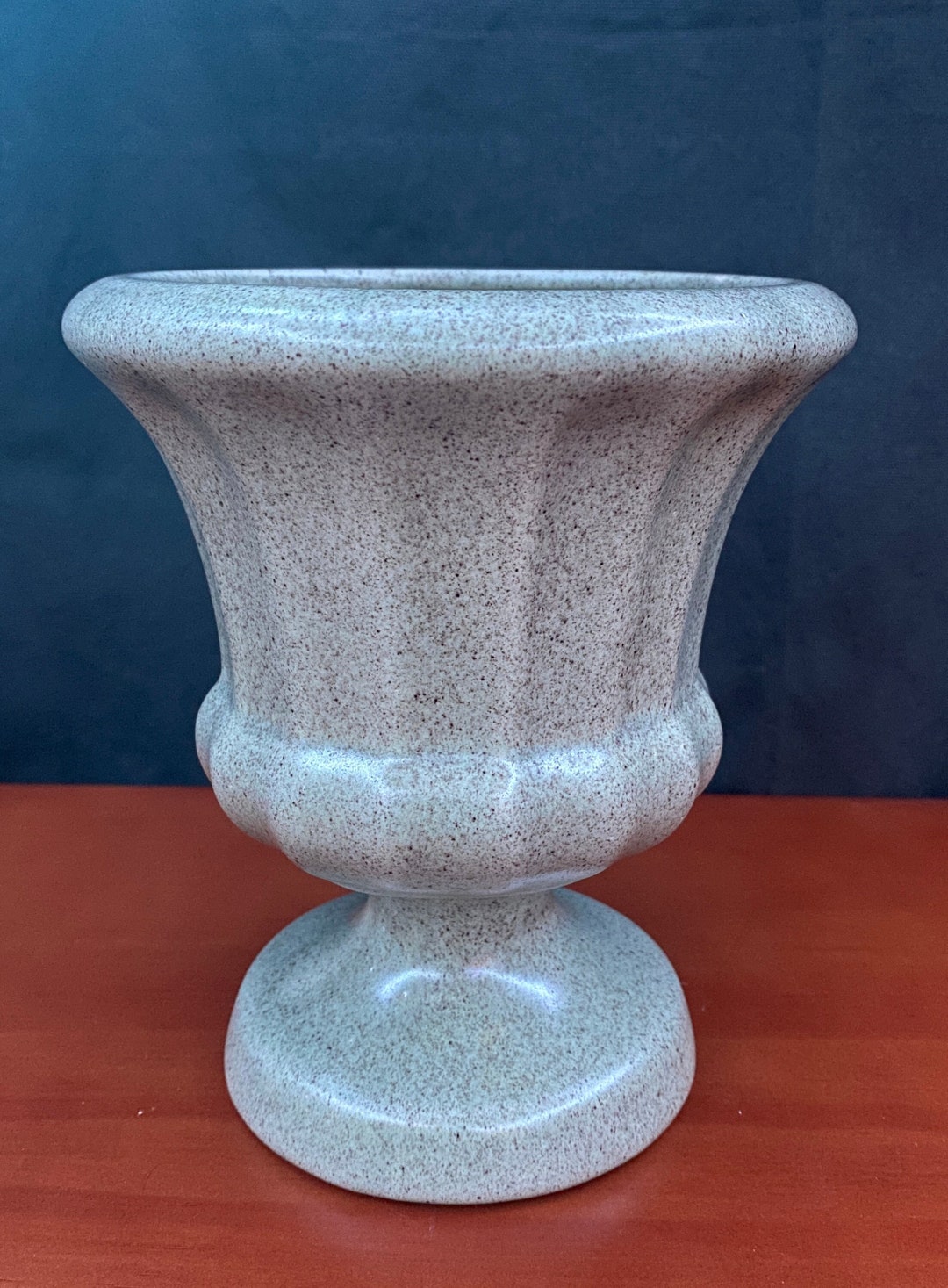 Vintage 1960s Haeger Ceramic Pottery Urn Style Brown Speckled Sage ...