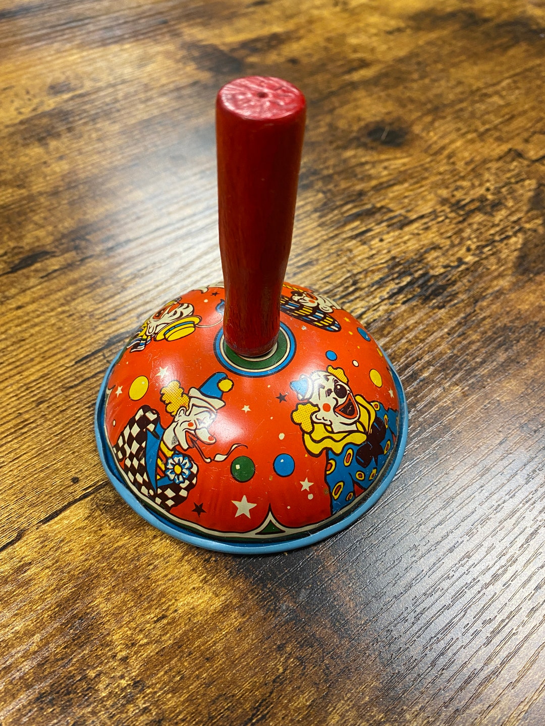 Vintage Tin Metal Noisemake Bell Shaker Ringer Style Party Favor With ...