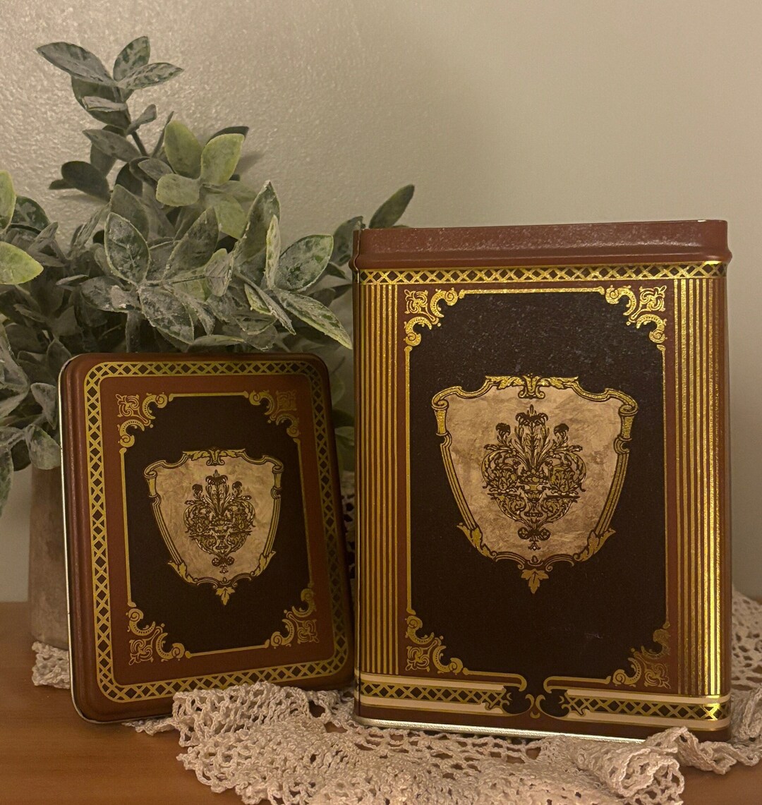 Vintage J.L. Clark Decorative Tin, Coat of Arms Design, Rectangular ...