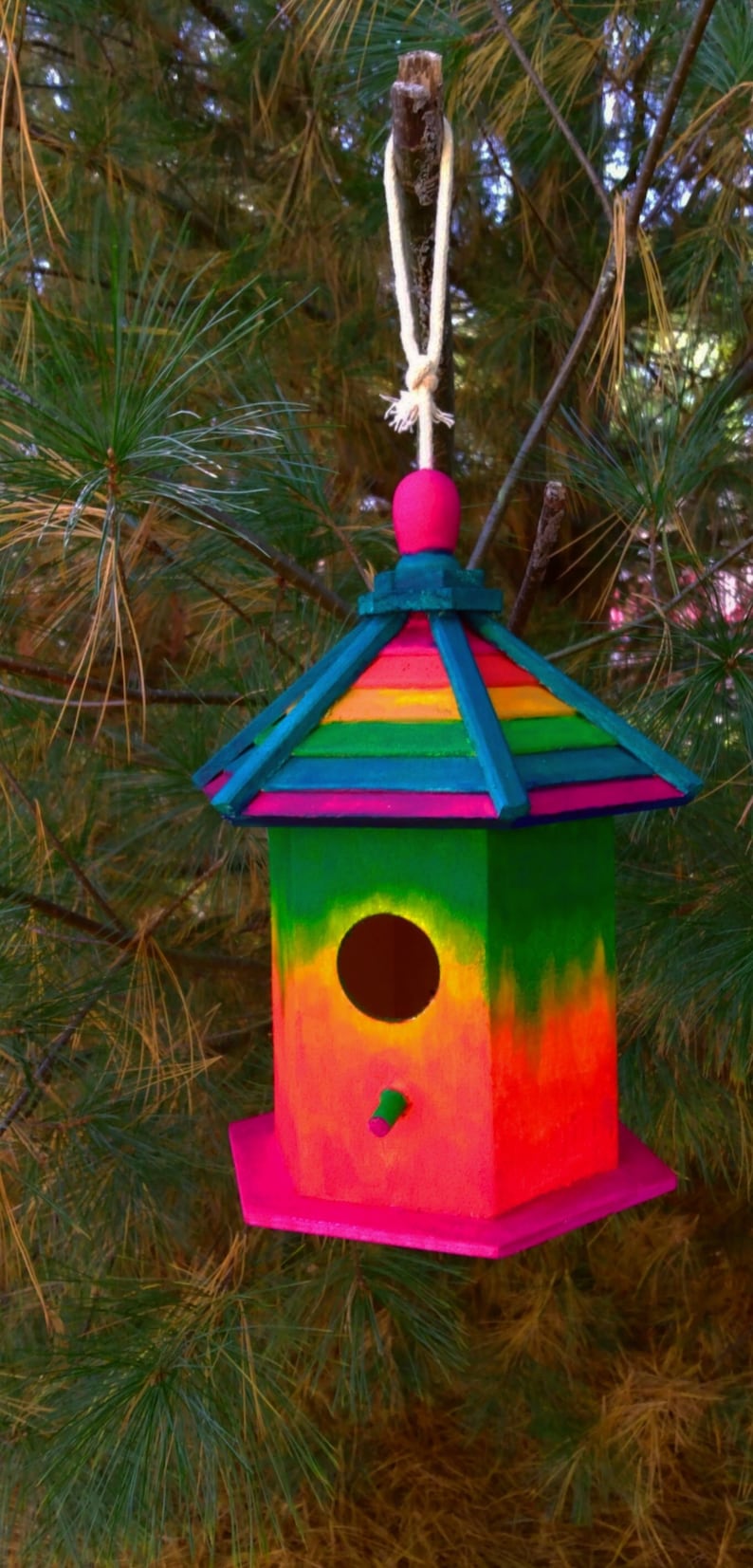 Colorful Birdhouse - Etsy