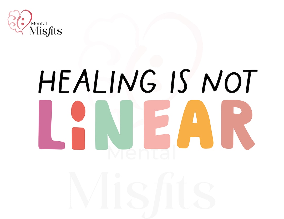 Healing is Not Linear SVG | Rainbow SVG Mental Health Designs for ...