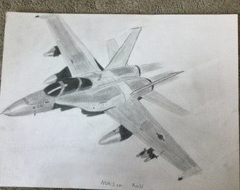 F 18 Hornet Drawing - Etsy