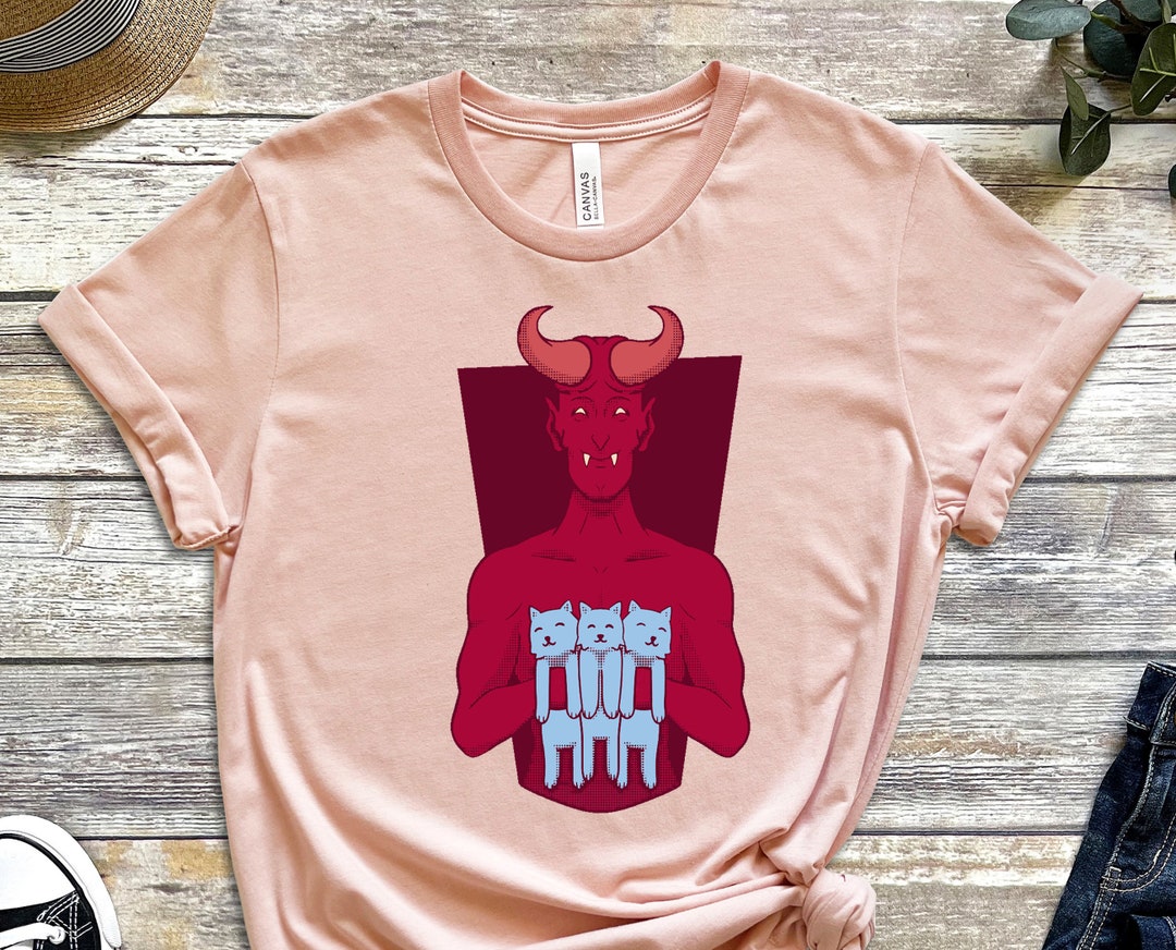 Devil Shirt, Satan Shirt, Cat Shirt, Cat Lover Tee, Kitty Shirt, Sin ...