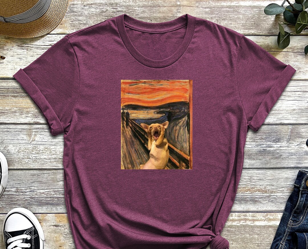 The Scream Cat, Unique Art for Cat Lovers, Meme Shirt, Cool Cat Shirt ...