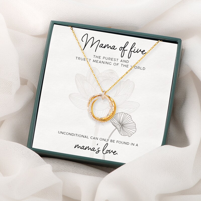 5 Rings Necklace - Etsy