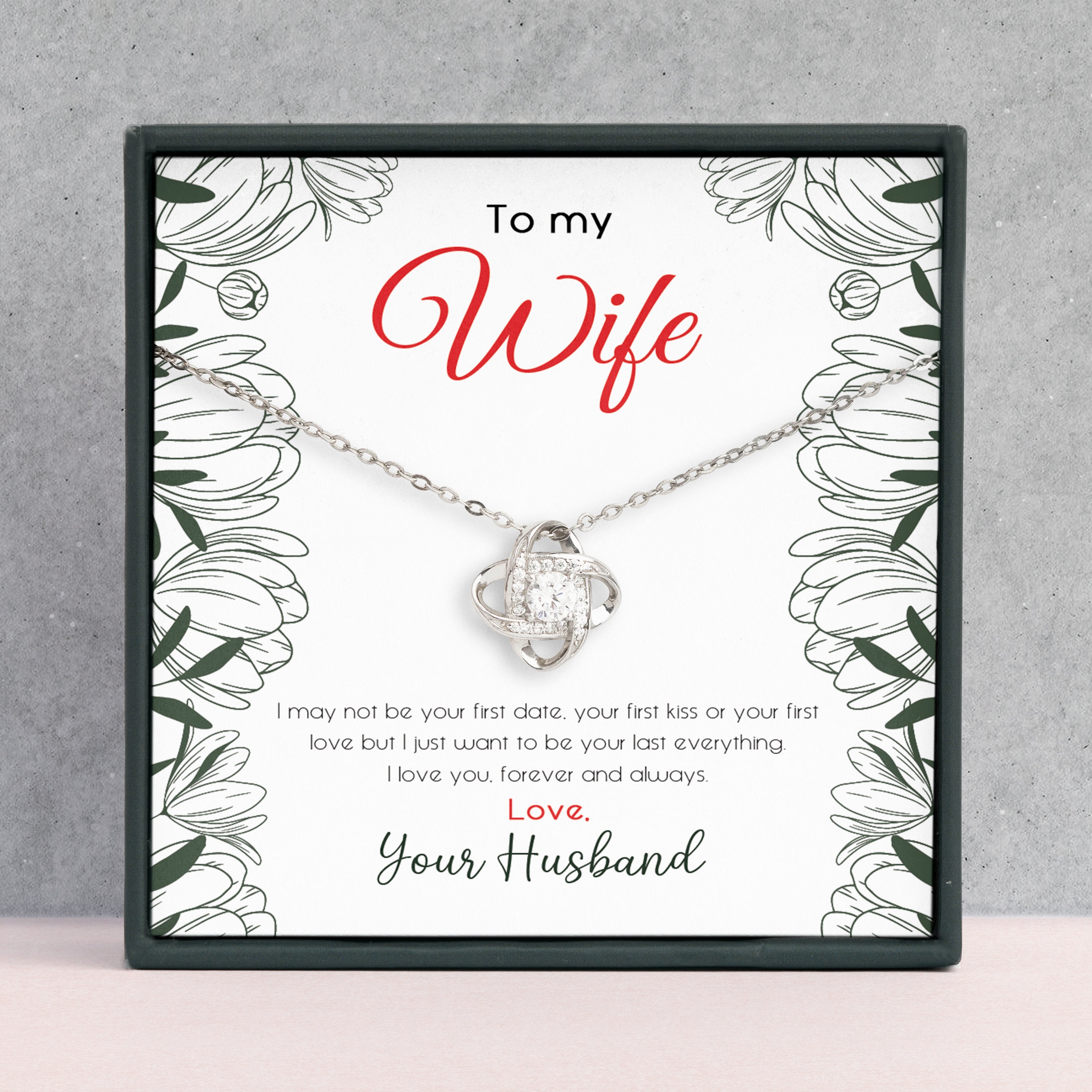 To My Wife Necklace Wife Gift, Wife Necklace Anniversary Gift for Wife ...