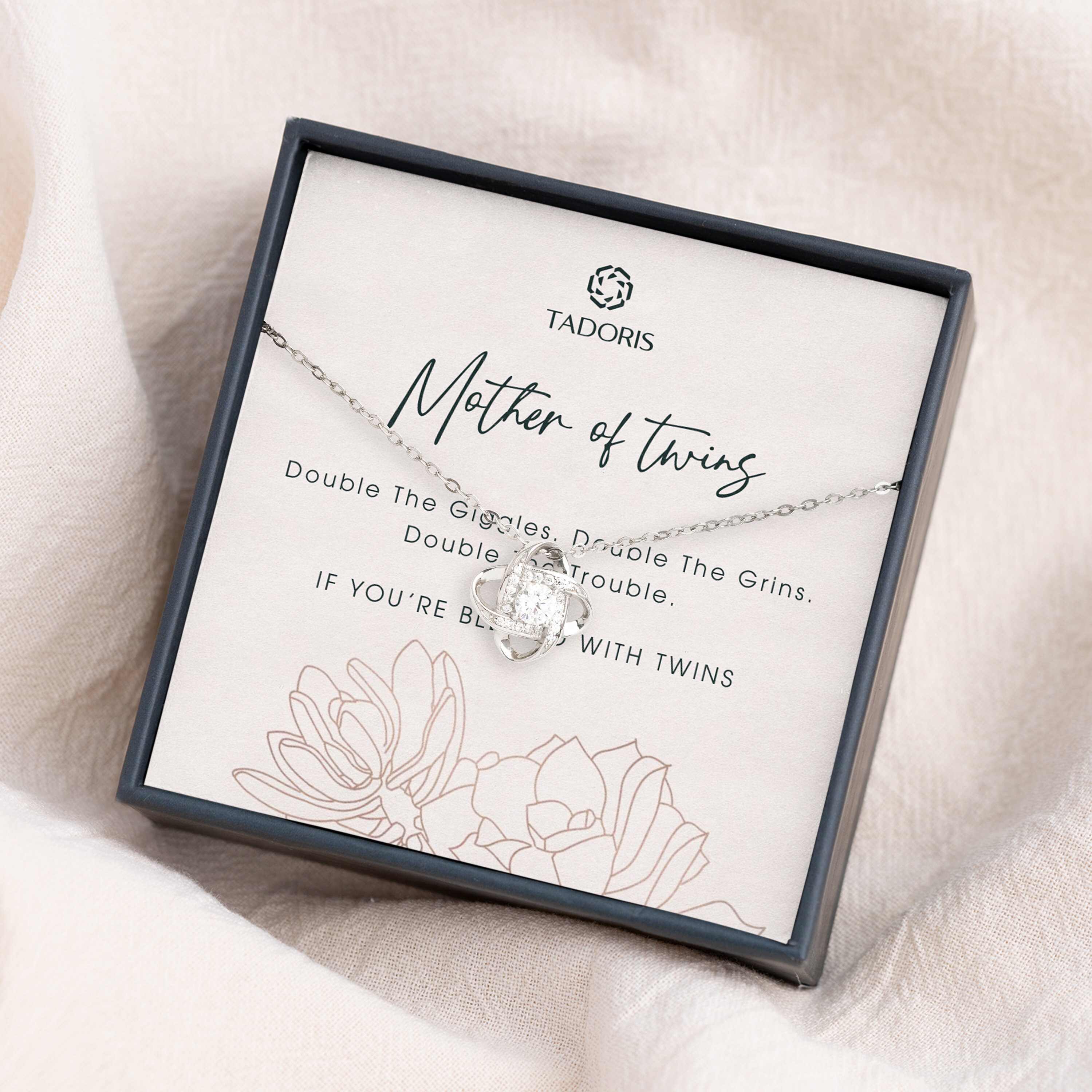 Mom of Twins Necklace, Gift for New Mom Necklace, Pregnancy Jewelry ...