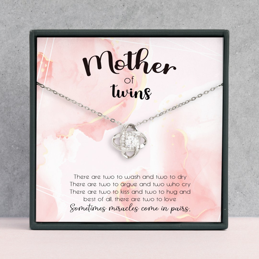 Mom of Twins Necklace, Gift for New Mom Necklace, Pregnancy Jewelry ...
