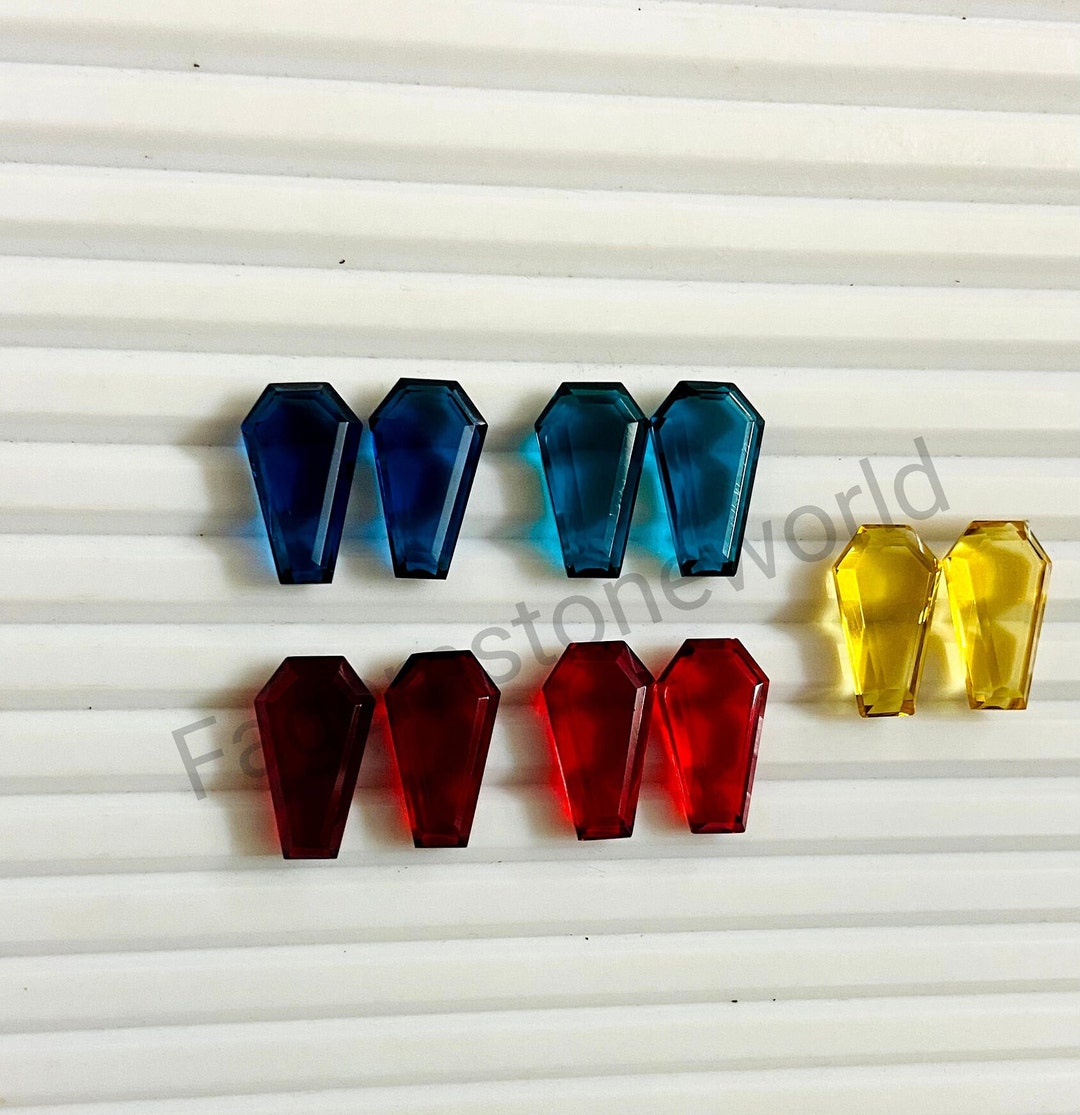 Coffin Shape, Gemstone, 10x17mm Tablet Cut Both Side Faceted Loose ...